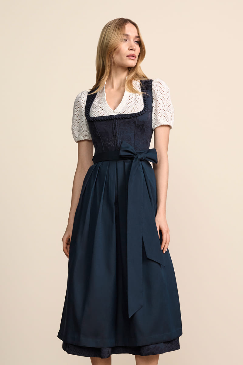 Dirndl Calyssia (80cm) in blau im Krüger Dirndl Online Shop