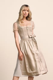 Dirndl Elysara (70cm) in beige im Krüger Dirndl Online Shop