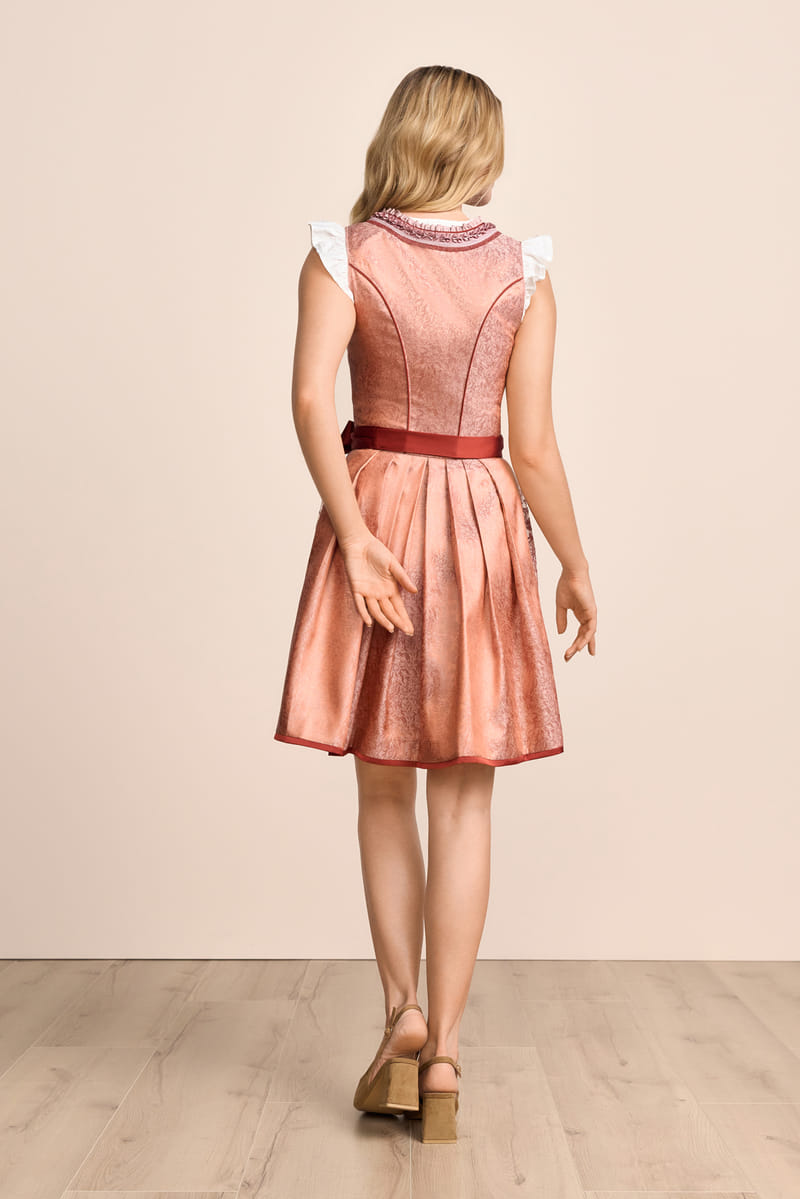 Dirndl Amarena (50cm) in orange im Krüger Dirndl Online Shop