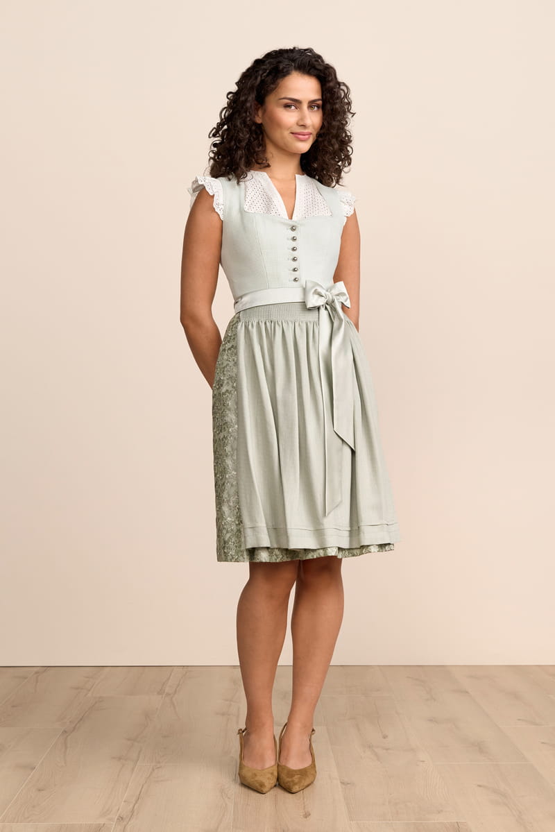 Dirndl Phylicia (60cm) in grün im Krüger Dirndl Online Shop