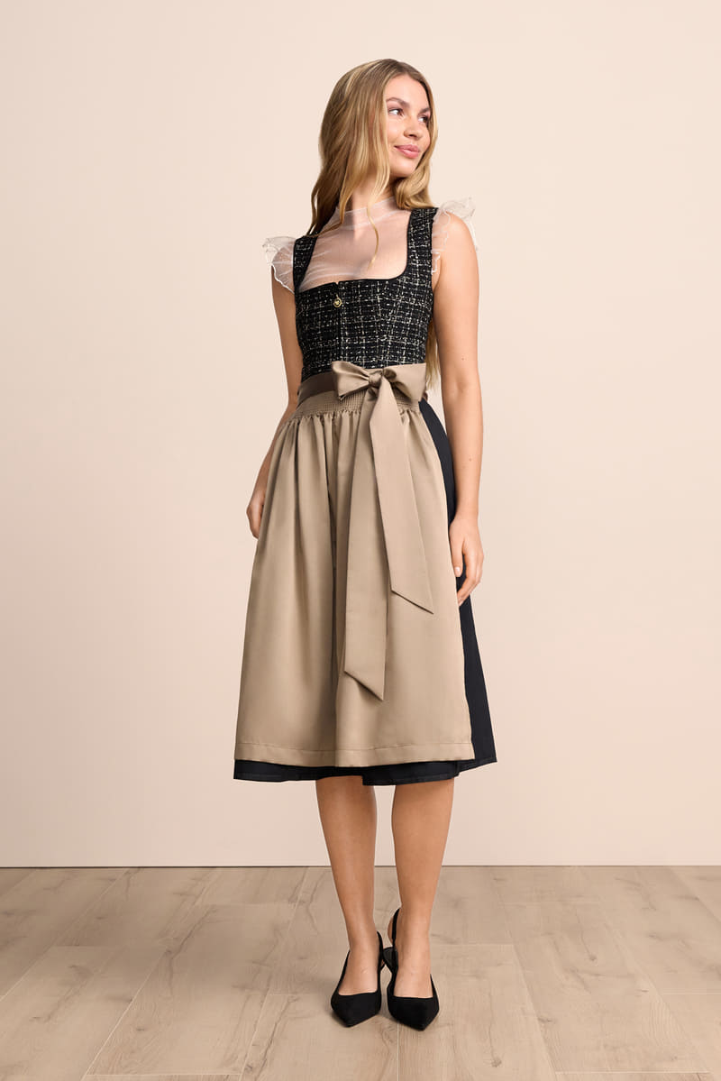 Dirndl Rosvina (70cm) in schwarz im Krüger Dirndl Online Shop