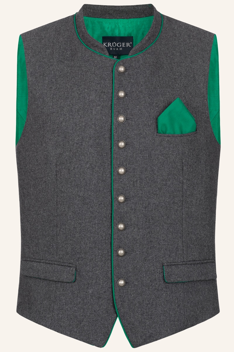 Trachtenweste Stadtkind in grau im Krüger Dirndl Online Shop