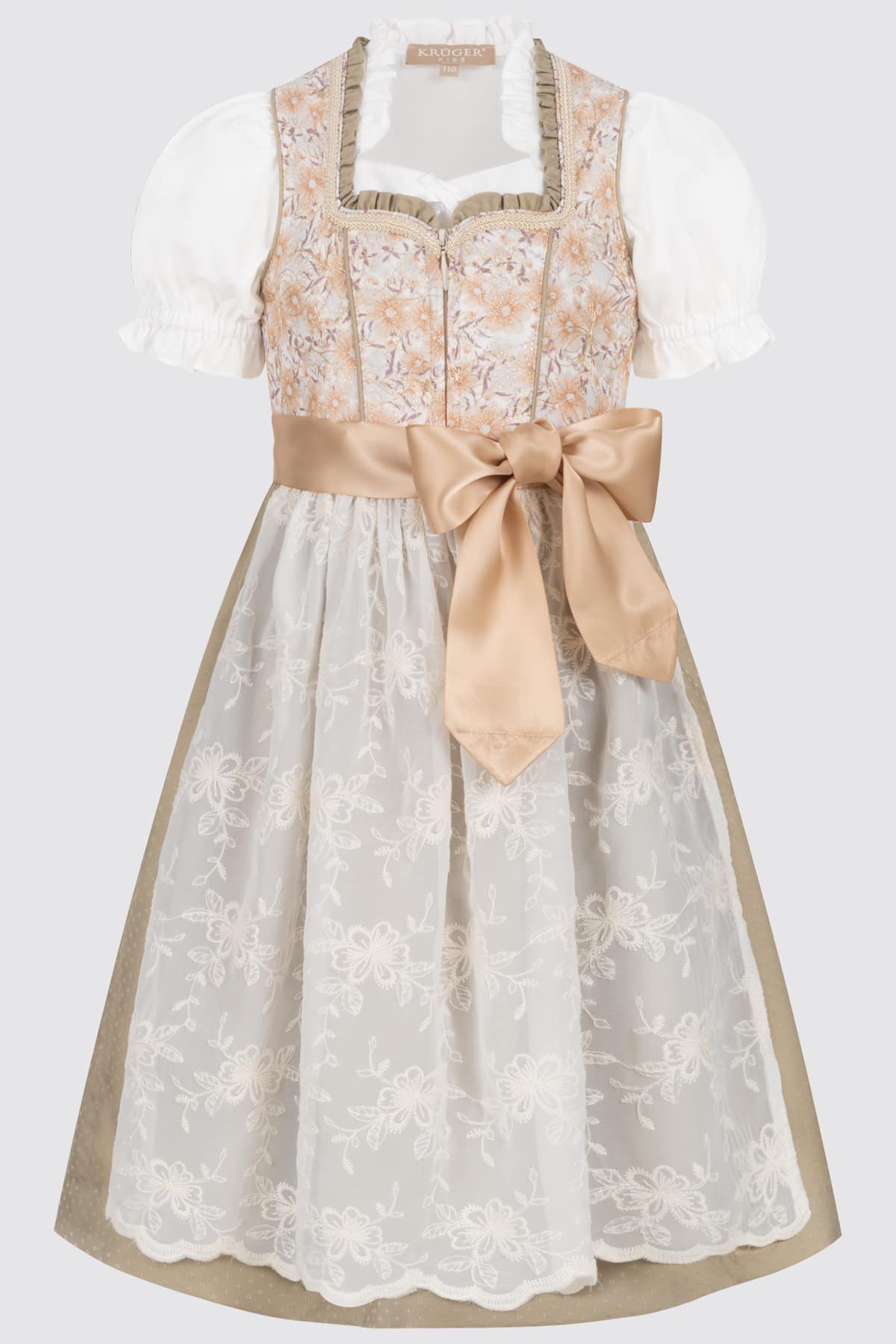 Kinderdirndl Enisa in beige im Krüger Dirndl Online Shop