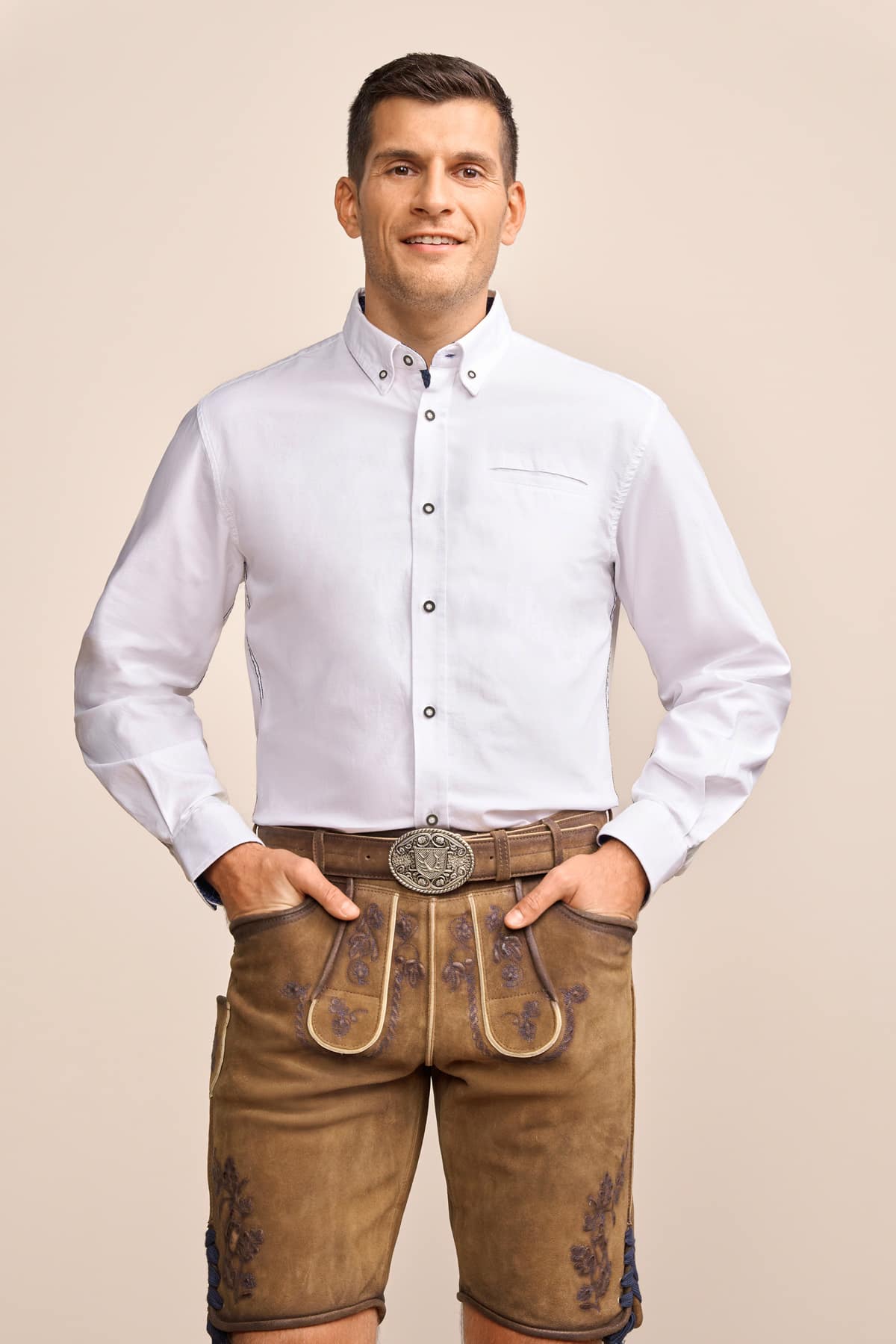 Trachtenhemd Achim in weiß im Krüger Dirndl Online Shop