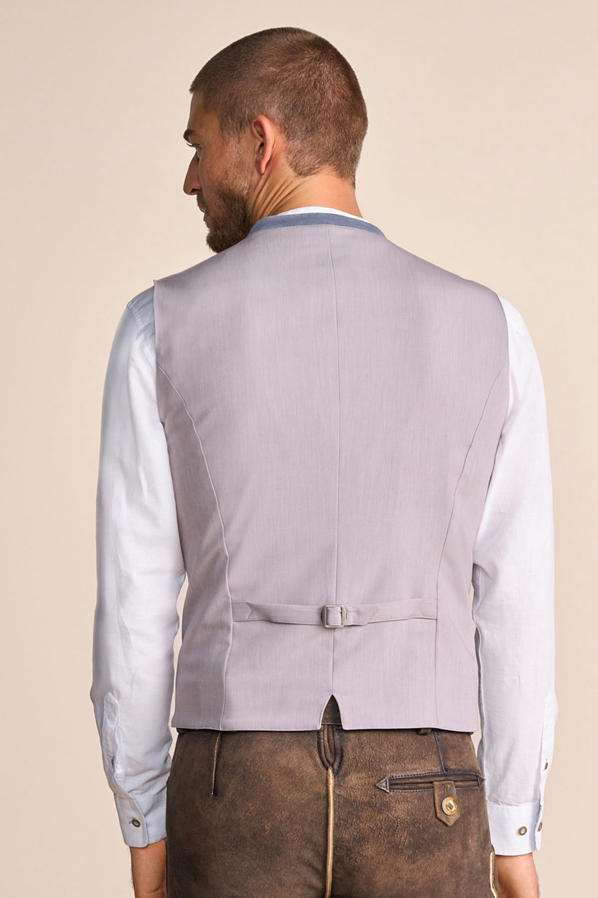 Trachtenweste Junis in blau im Krüger Dirndl Online Shop