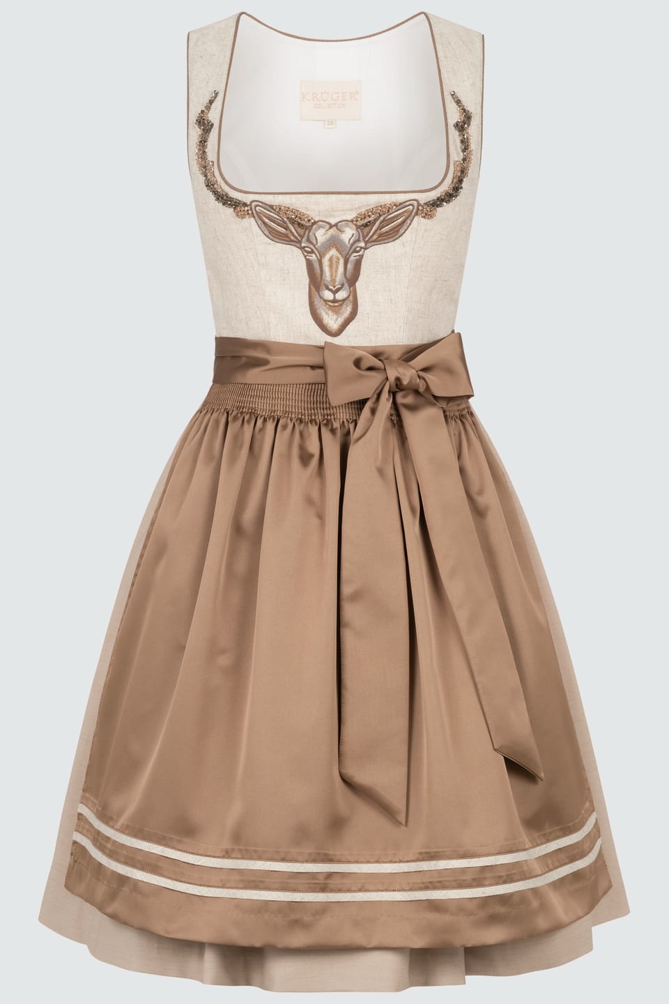 Beige Dirndl im Krüger Dirndl Online Shop