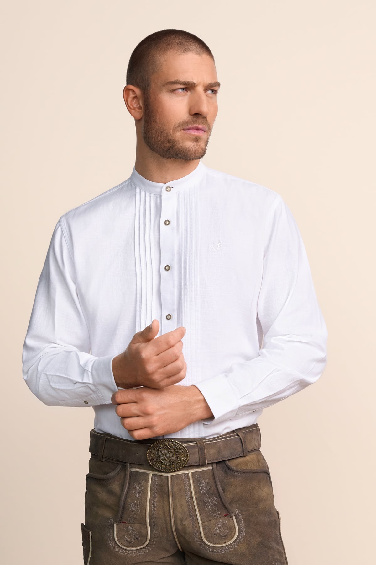 Trachtenhemd Rowan in weiß im Krüger Dirndl Online Shop