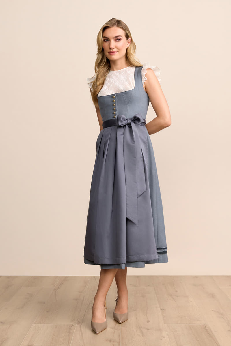 Dirndl Sarai (80cm) in grau im Krüger Dirndl Online Shop