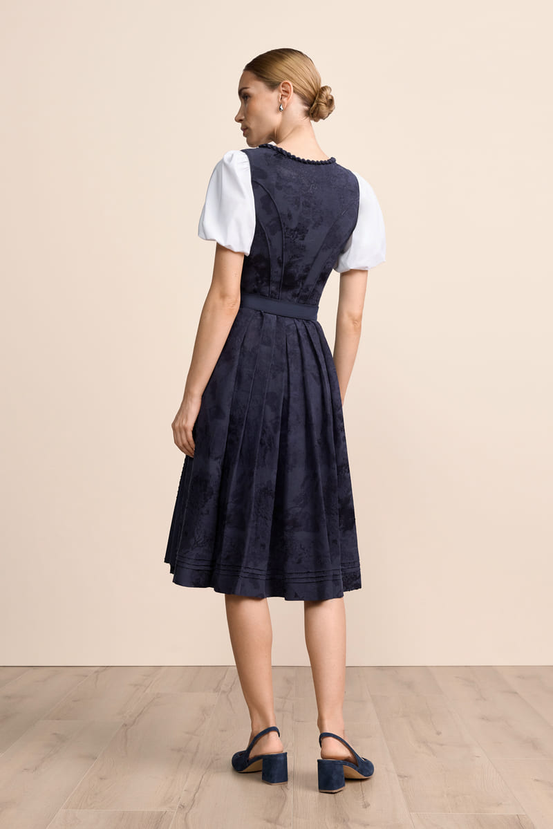 Dirndl Calyssia (70cm) in blau im Krüger Dirndl Online Shop
