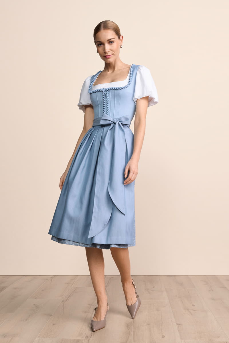 Dirndl Lysara (70cm) in blau im Krüger Dirndl Online Shop
