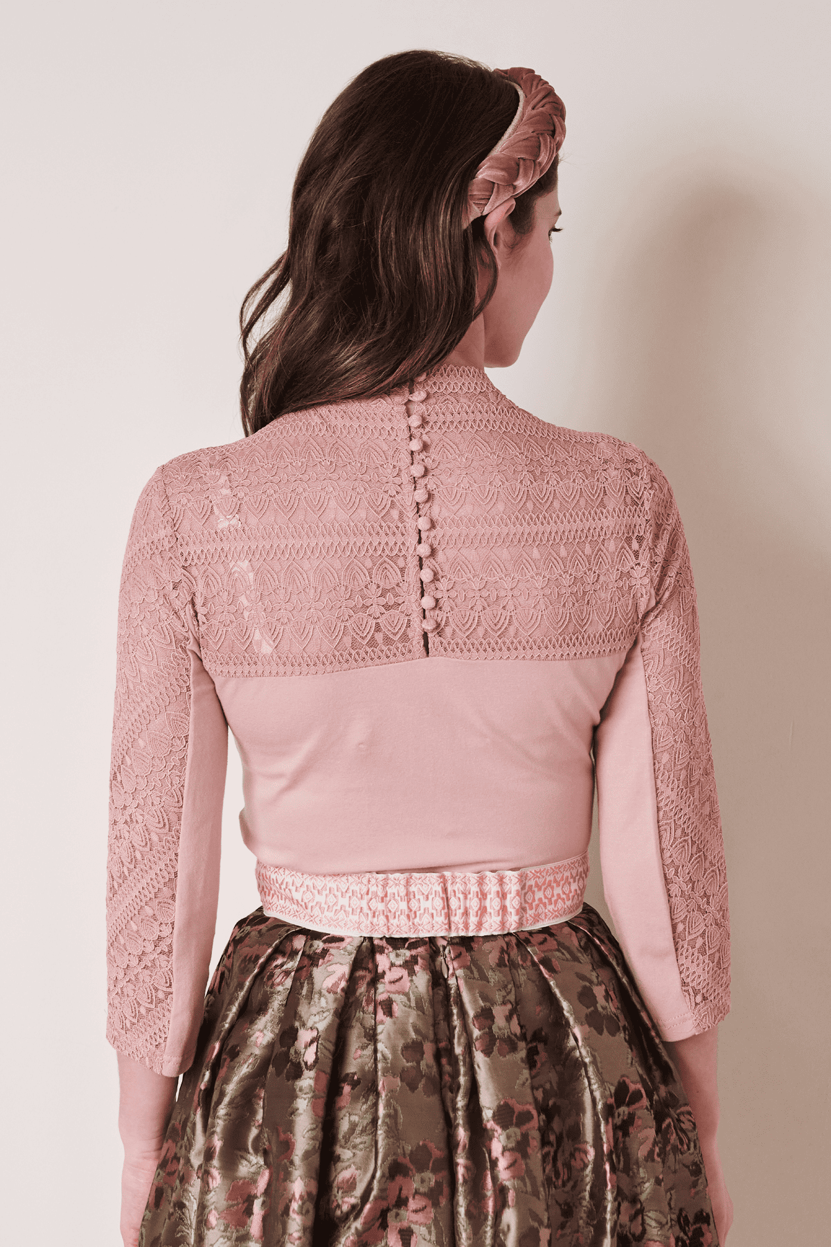 Trachtenbluse Hermina in rosa im Krüger Dirndl Online Shop