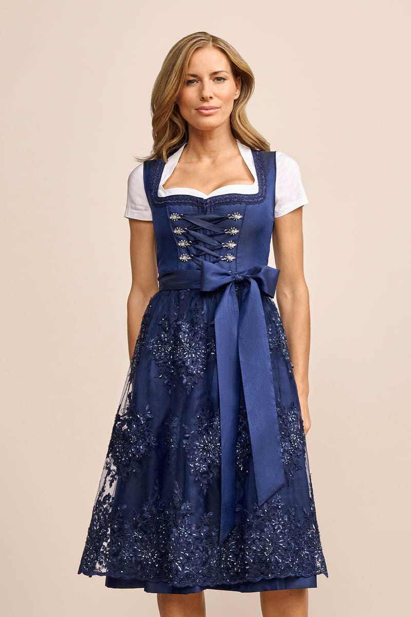 Blaue Dirndl im Krüger Dirndl Online Shop