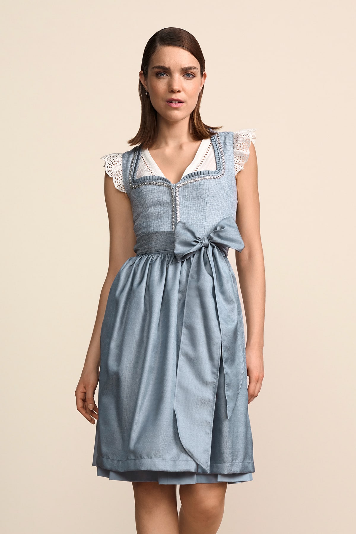 Dirndl Elissa (60cm) in blau im Krüger Dirndl Online Shop