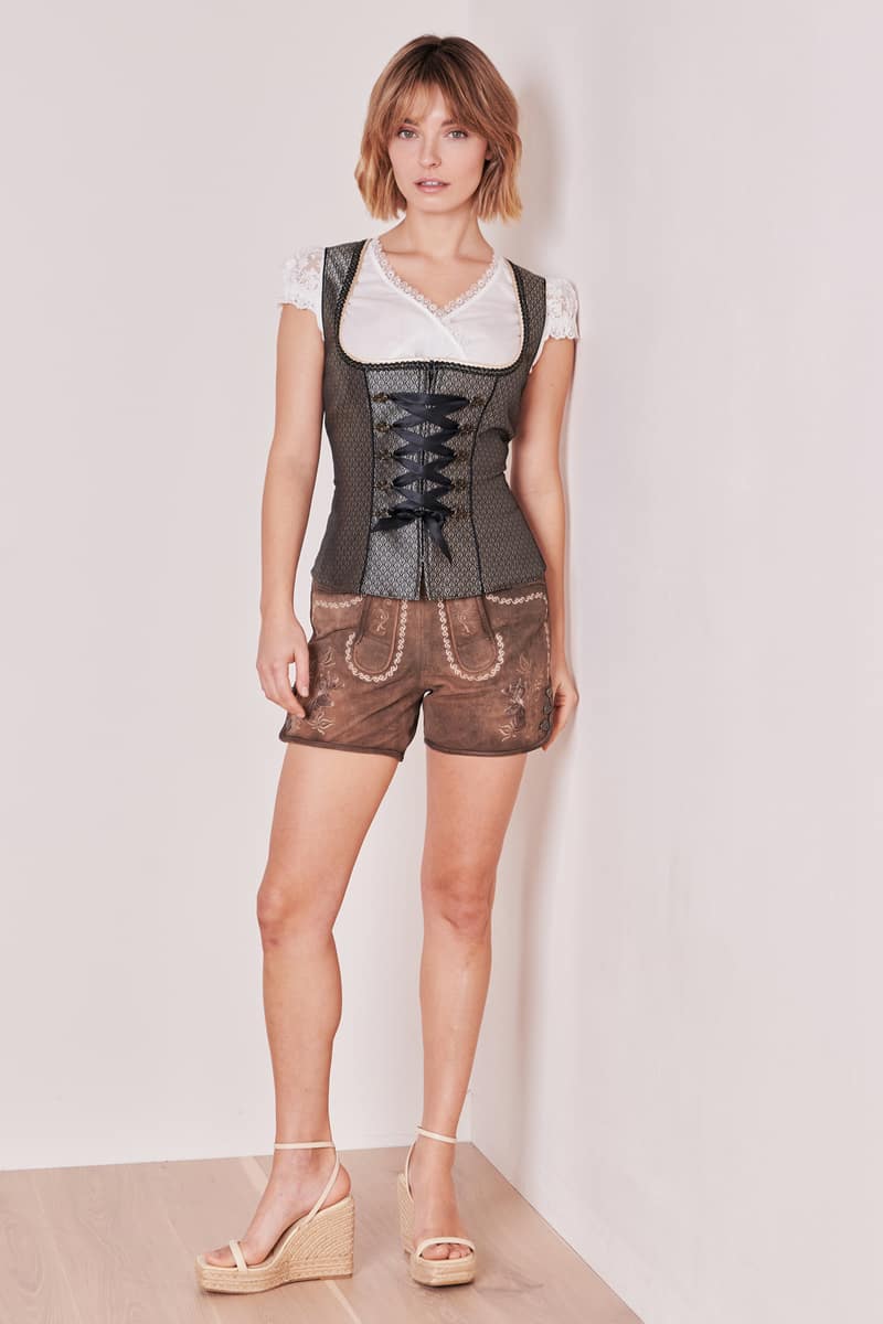 Trachtenmieder Merima in schwarz im Krüger Dirndl Online Shop