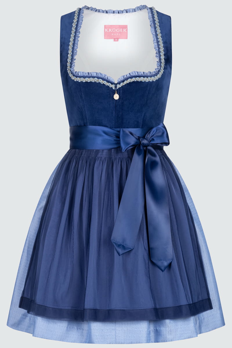 Dirndl Veneziana (50cm) in blau im Krüger Dirndl Online Shop