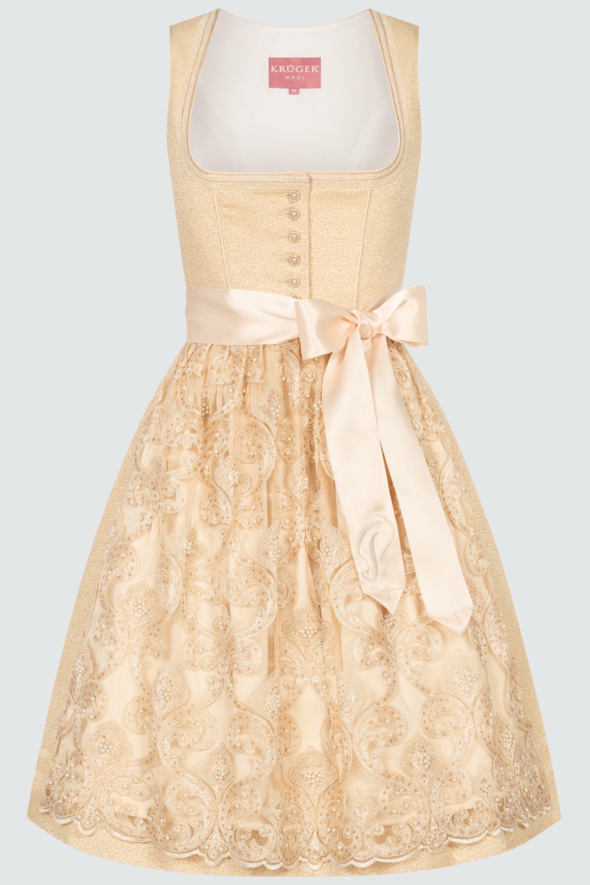 Dirndl Florenz (60cm) in gelb im Krüger Dirndl Online Shop