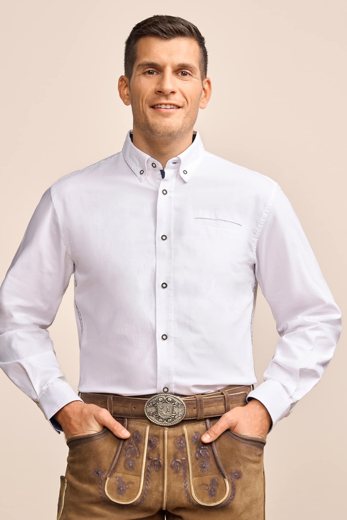 Trachtenhemd Achim in weiß im Krüger Dirndl Online Shop